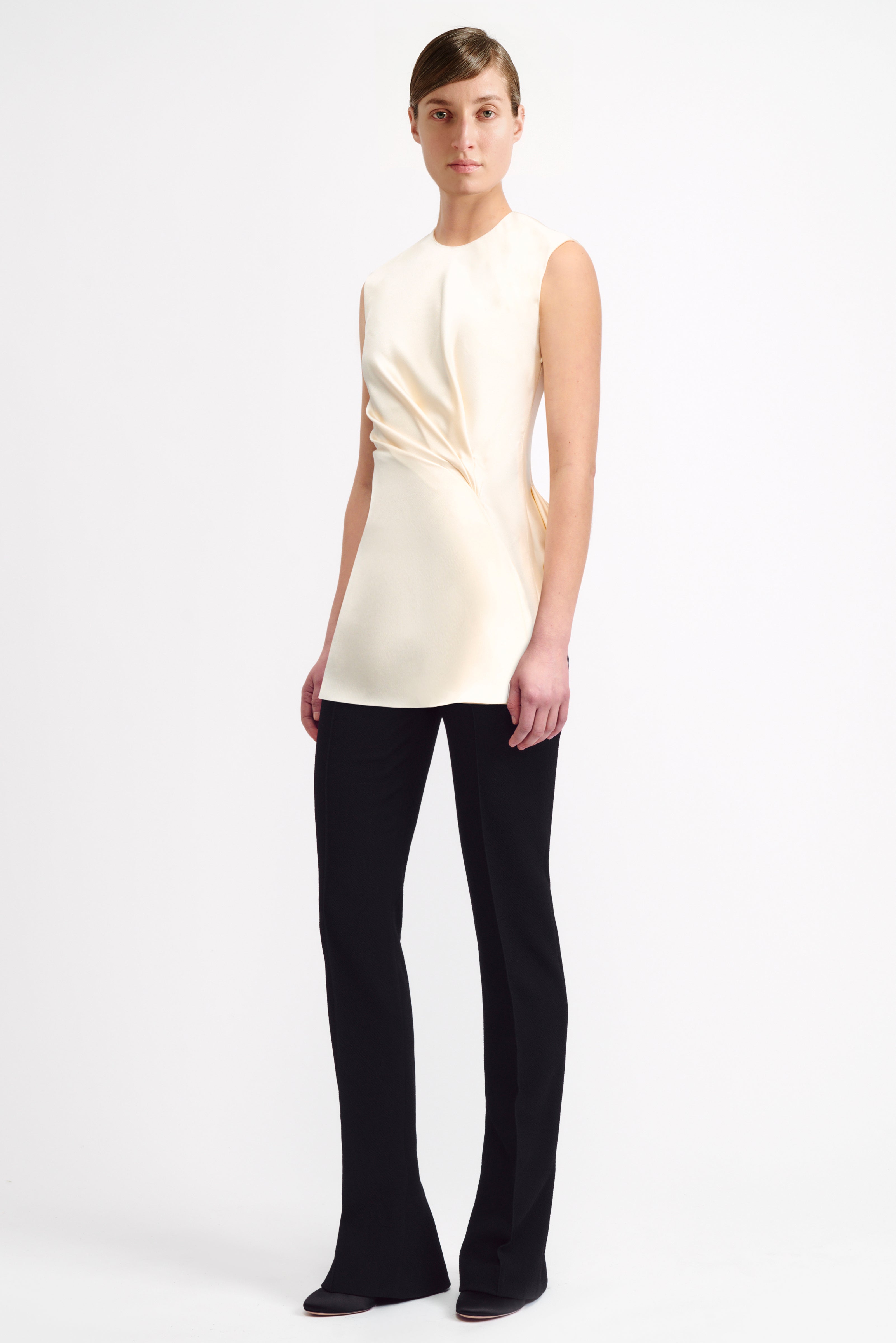 Azam Ivory Satin Top | Emilia Wickstead
