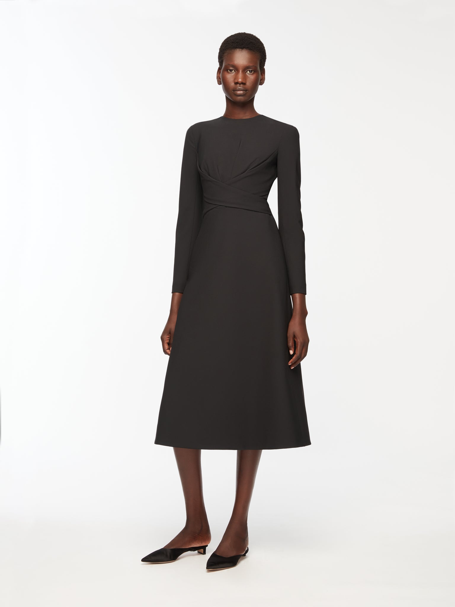 Elta Dress in Black Summer Wool– Emilia Wickstead