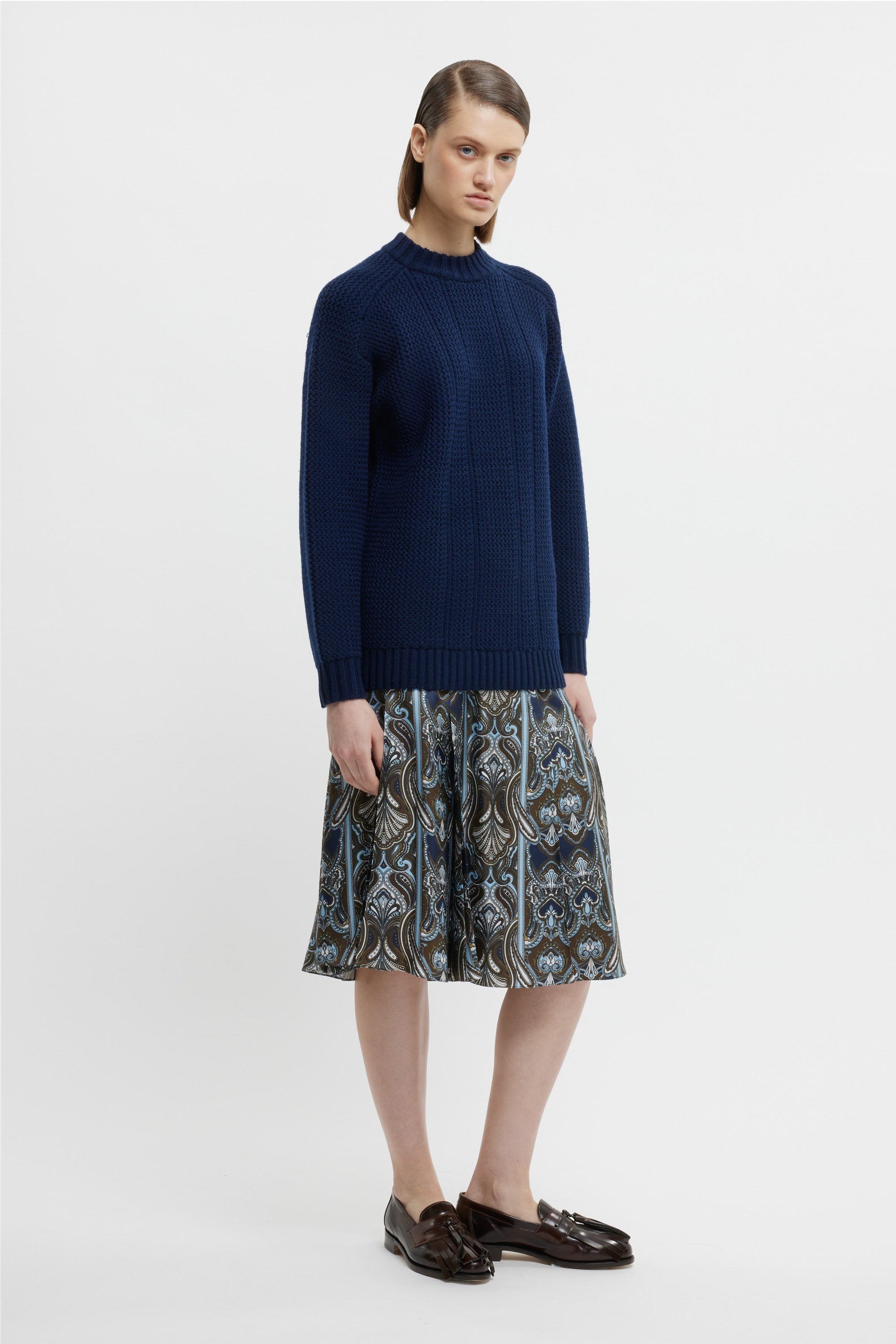 Combey Knit In Navy Cashfeel | Emilia Wickstead