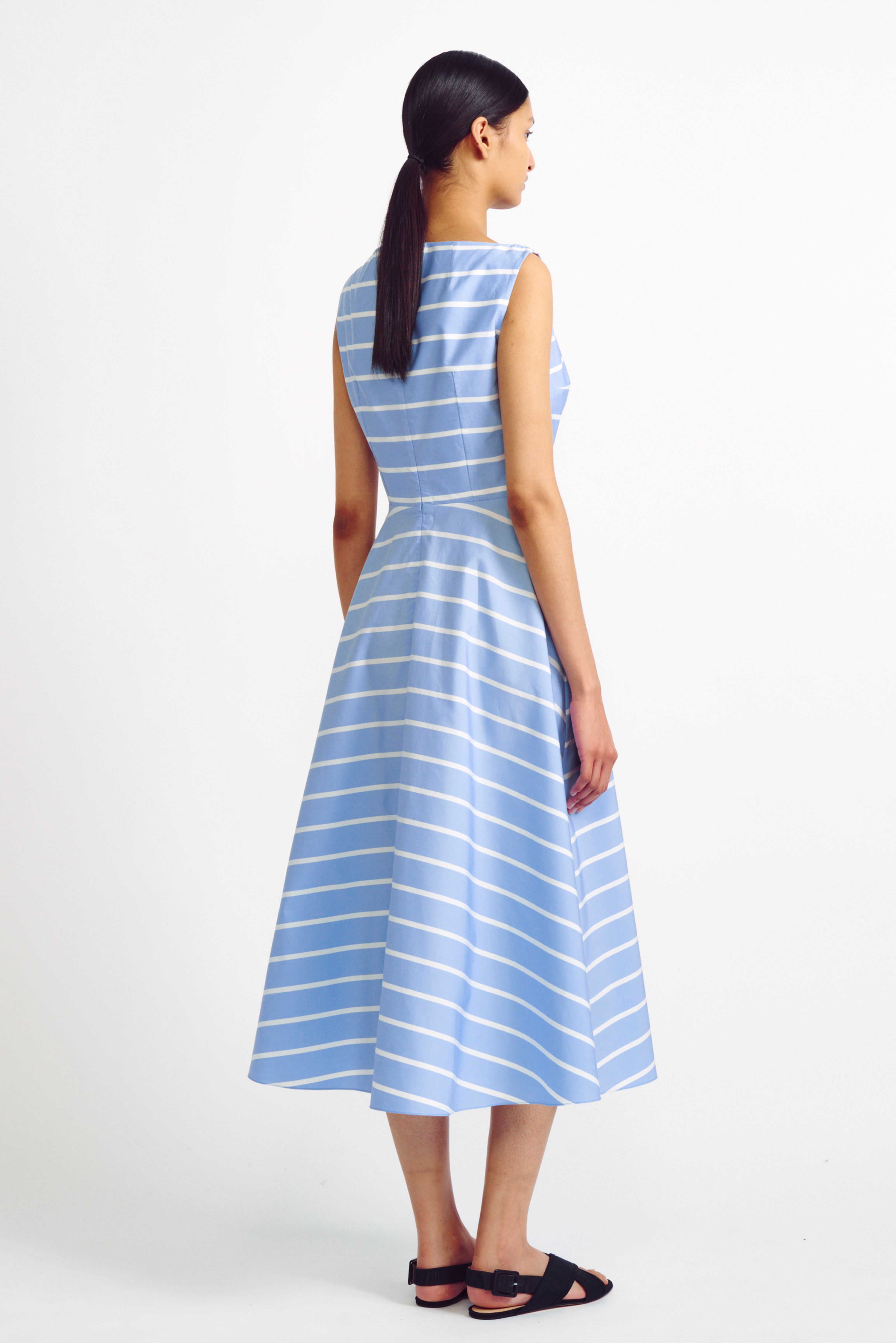 Hellison Blue Stripe Cotton Dress | Emilia Wickstead