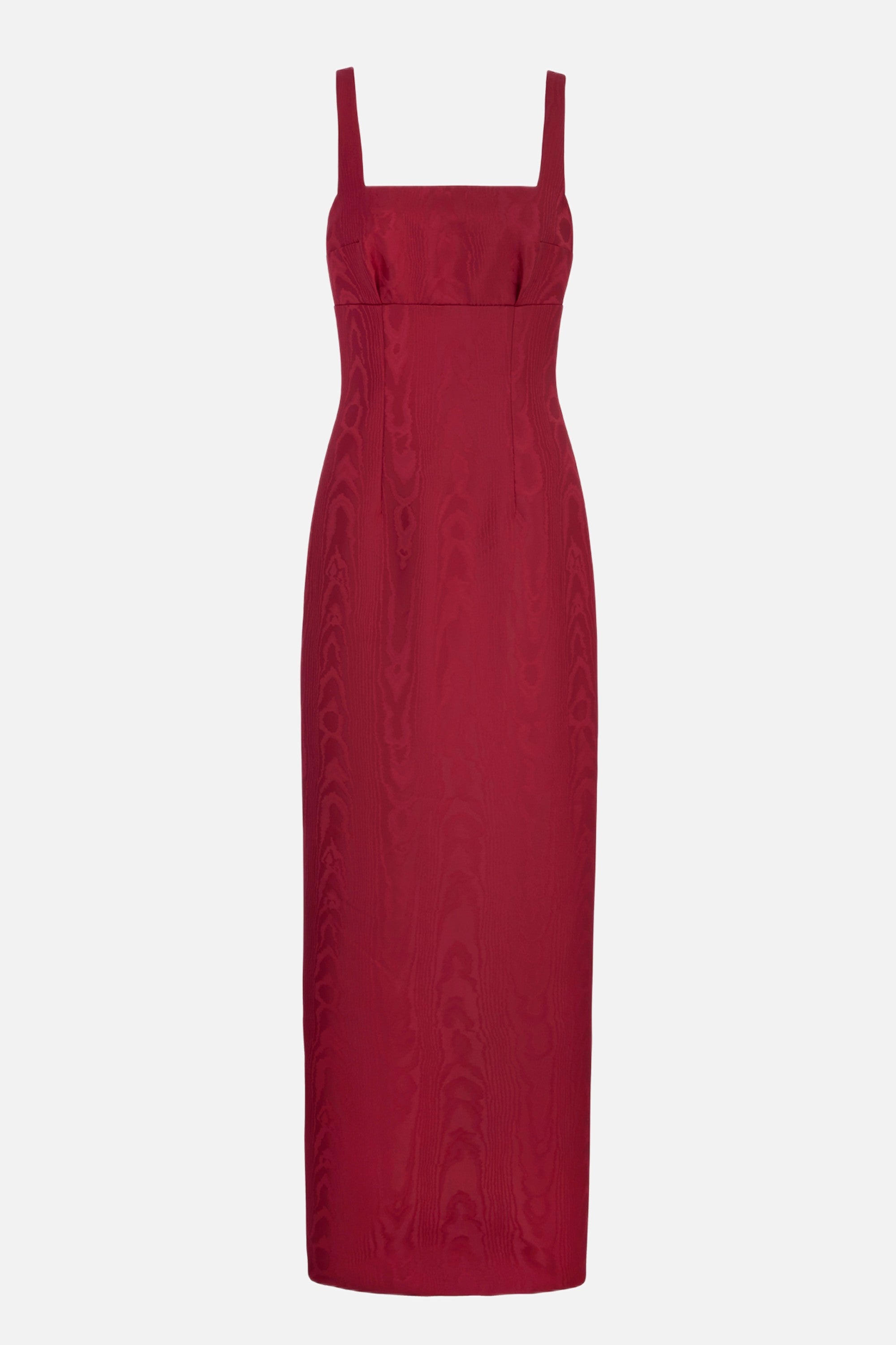 Micheline Dress In Red Moire Mikado | Emilia Wickstead