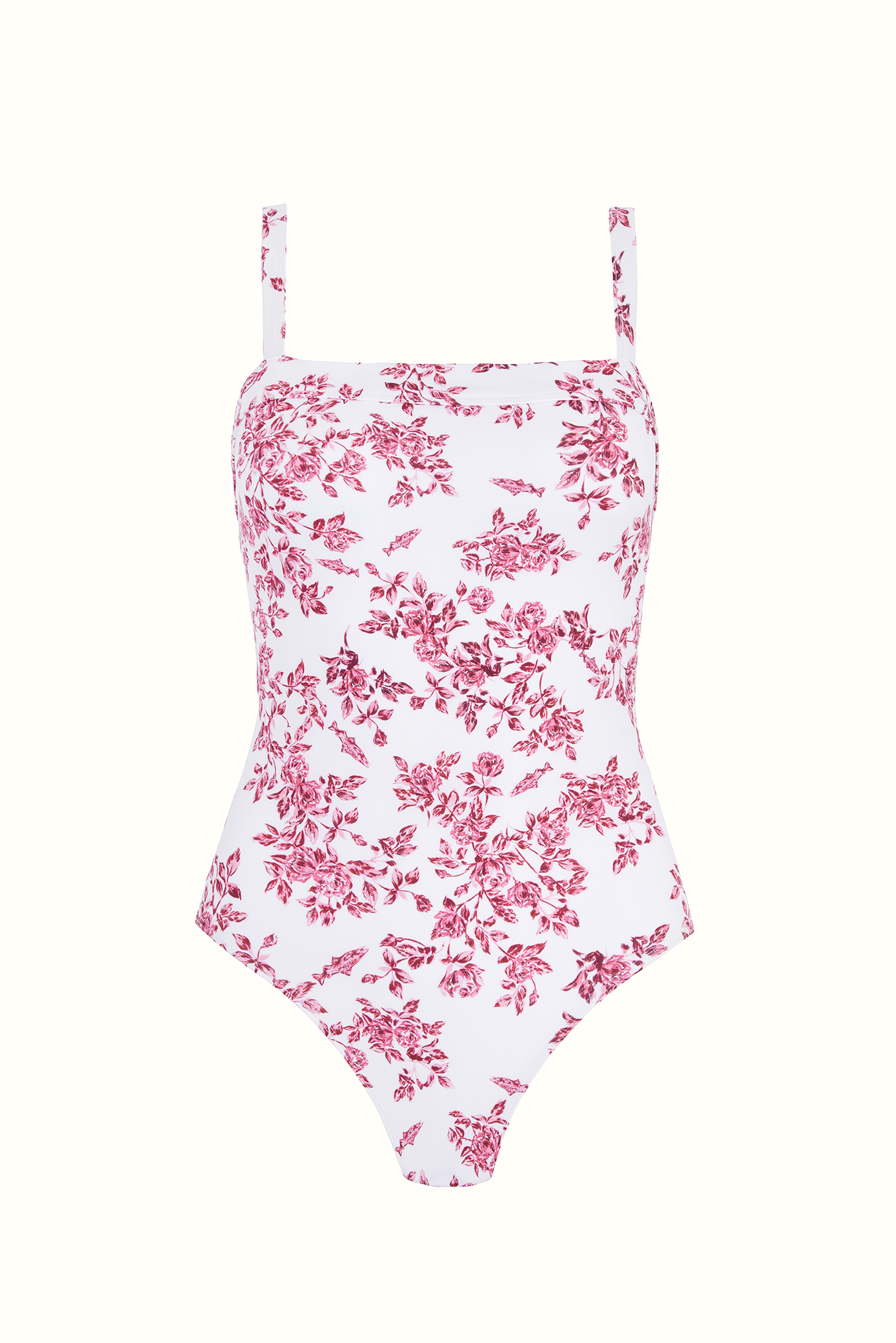 Nell Swimsuit in Vintage Pink Floral Print | Emilia Wickstead X Passalacqua