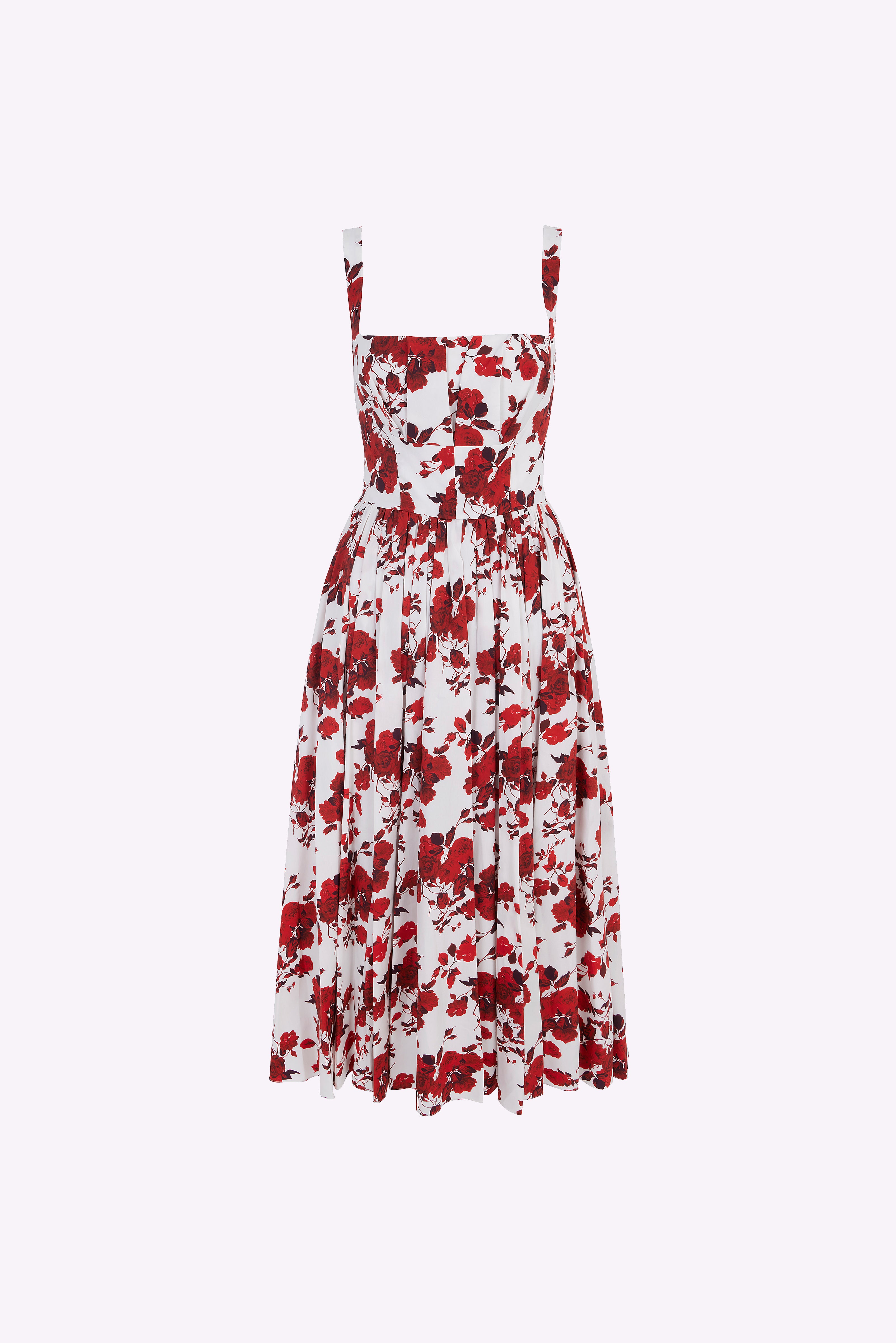 Terry Dress in Red Floral Printed Cotton– Emilia Wickstead