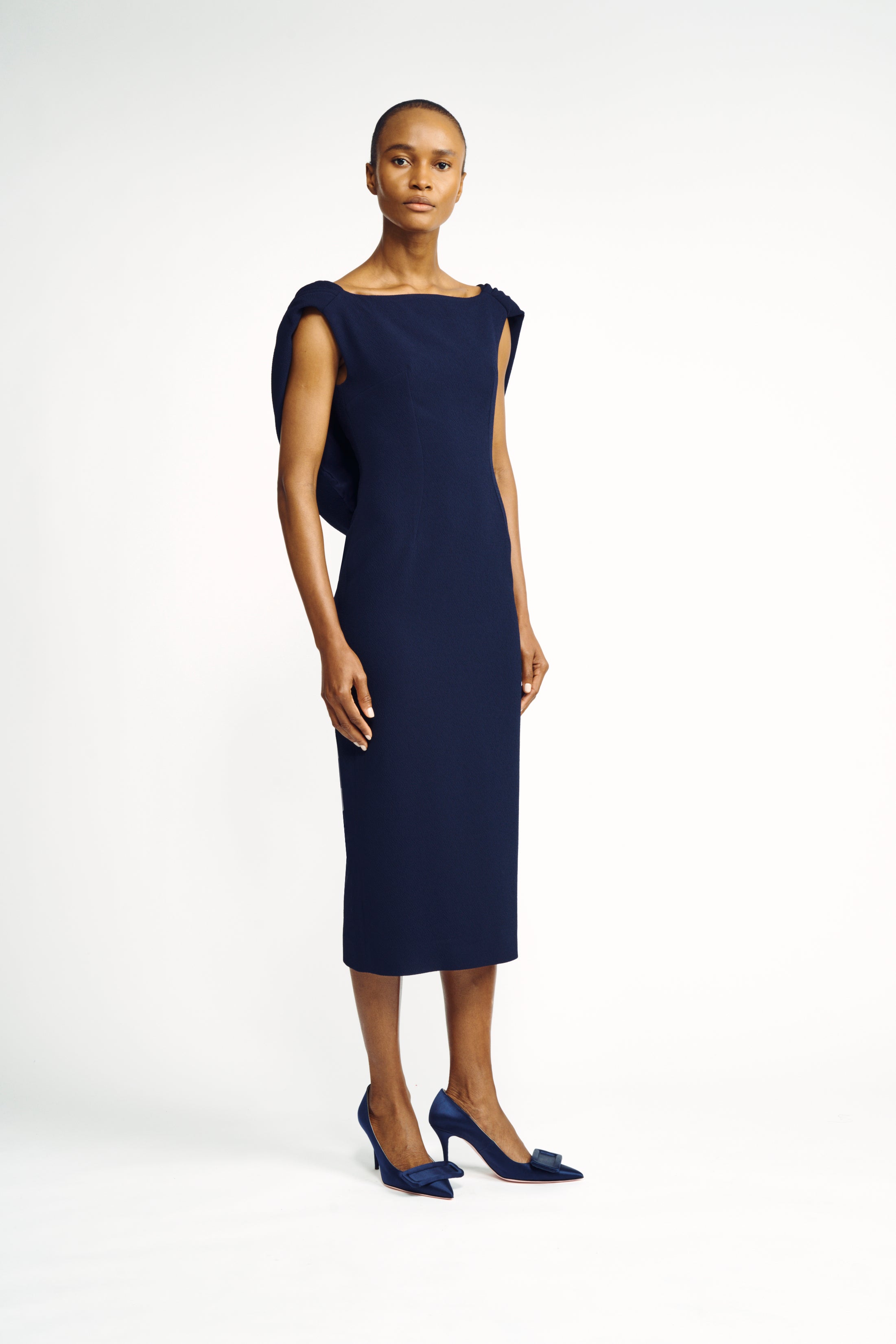 Maliya Dress | 106-Double Crepe Midnight | Emilia Wickstead