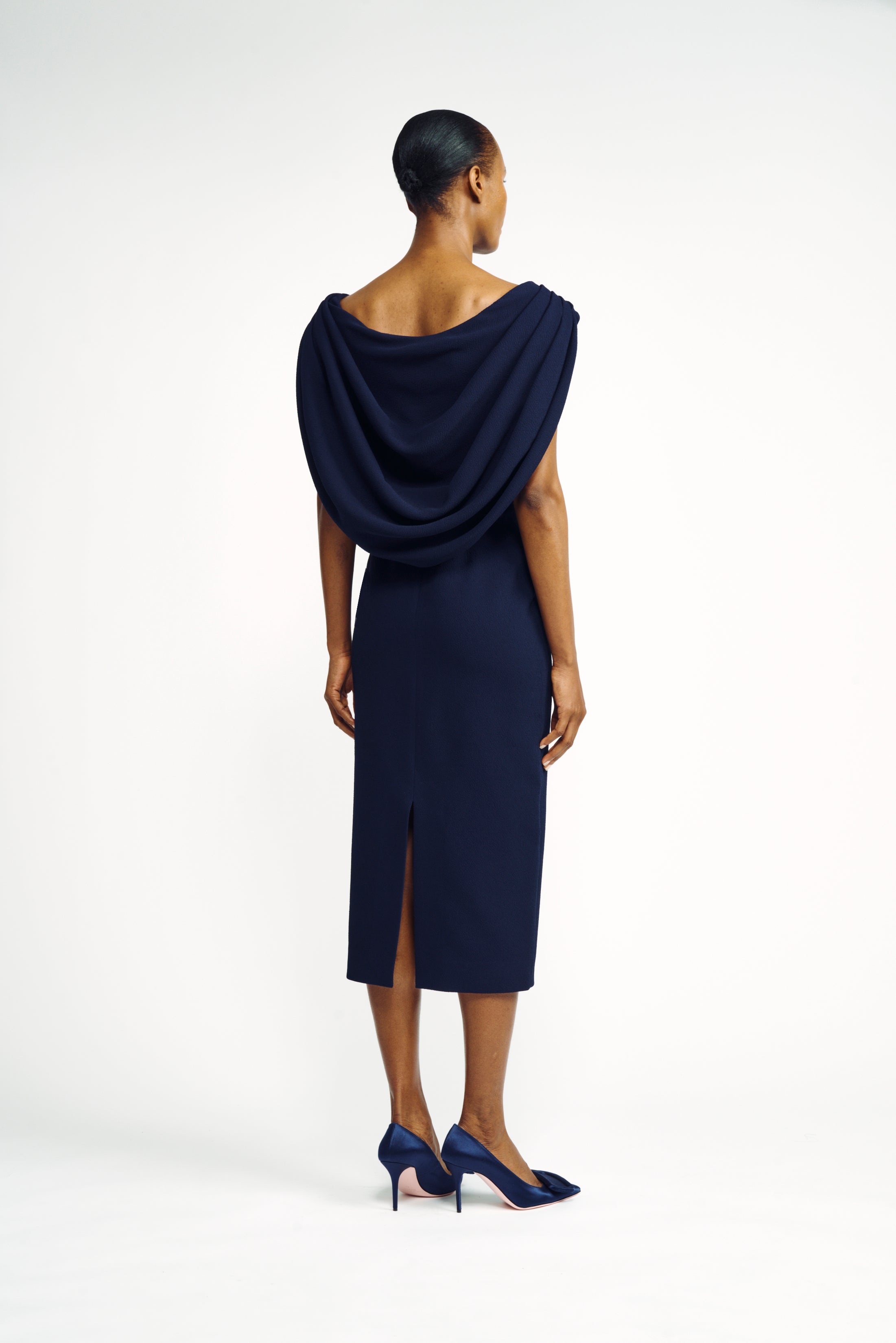Maliya Dress | 106-Double Crepe Midnight | Emilia Wickstead