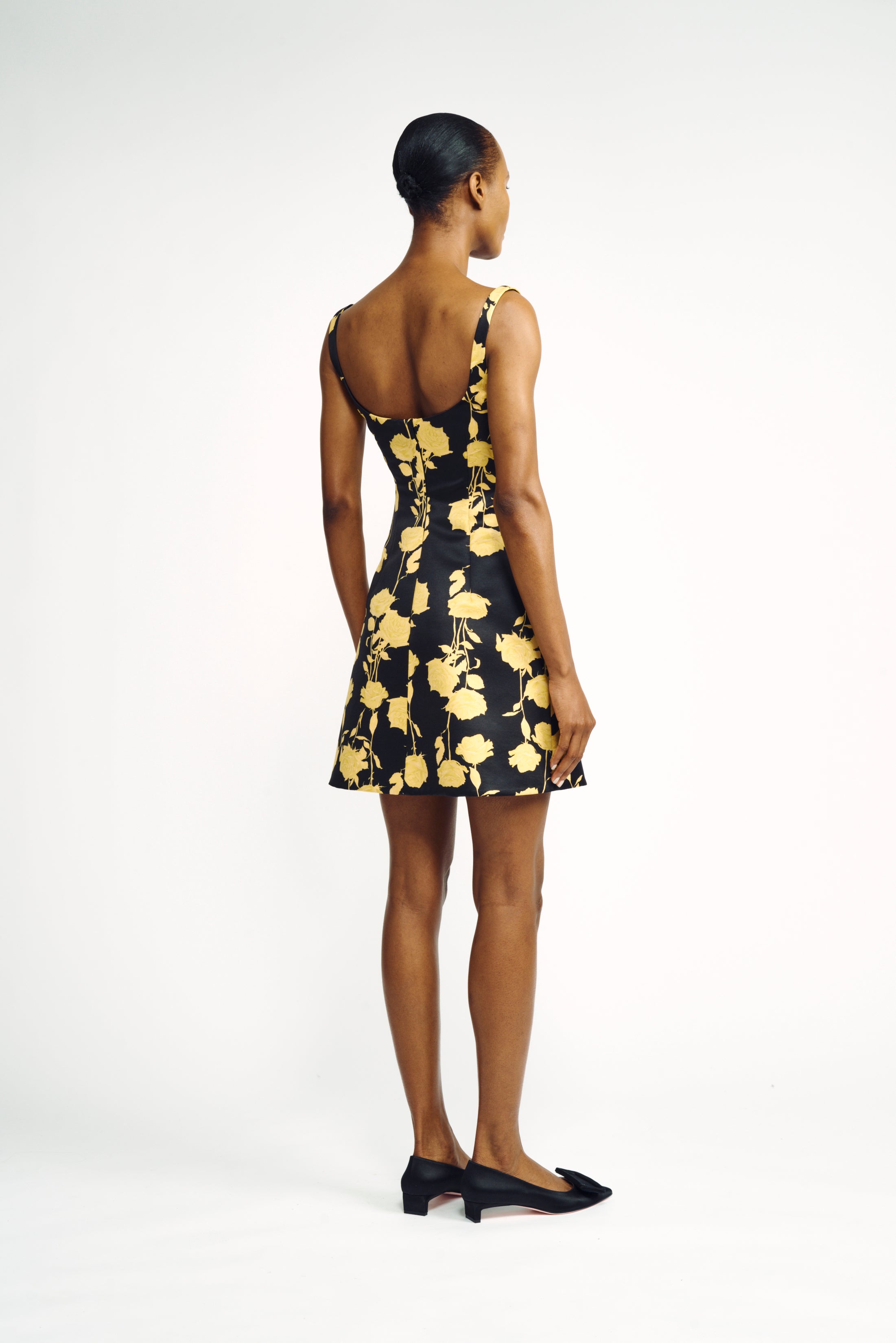 Talia Dress | Yellow Floral Printed Mini Dress | Emilia Wickstead