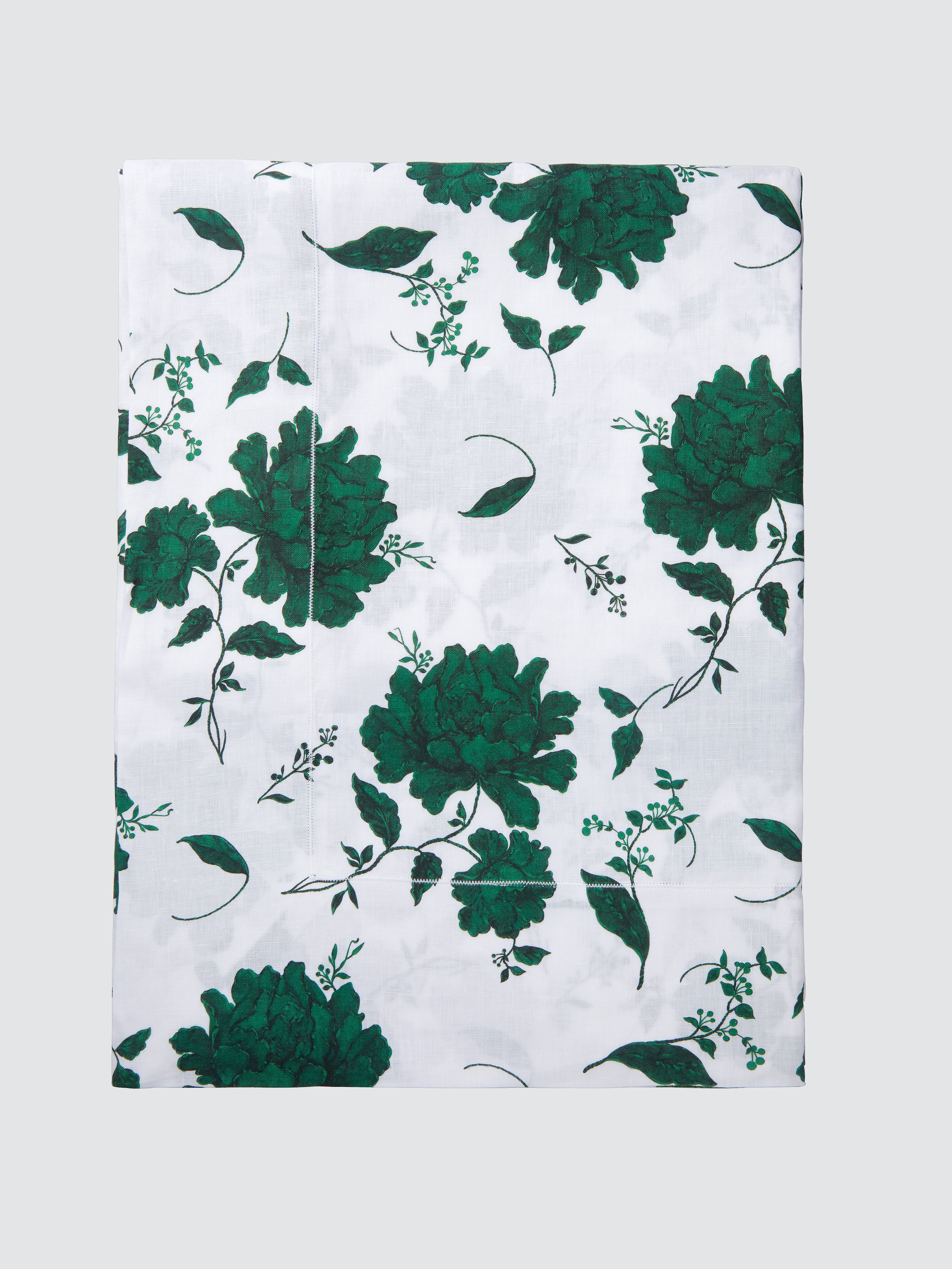 Linen Table Cloth | Linen Green Floral | Emilia Wickstead